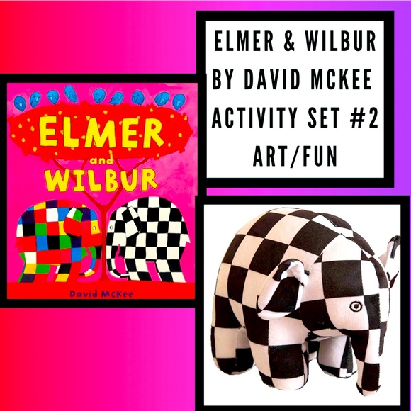 David McKee | Other | Vintage 993 Elmer And Wilbur Book Stuffed Animal ...